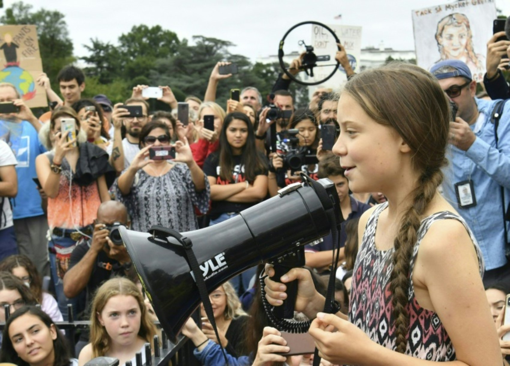 Teen Climate Activist Greta Thunberg Protests At White House
